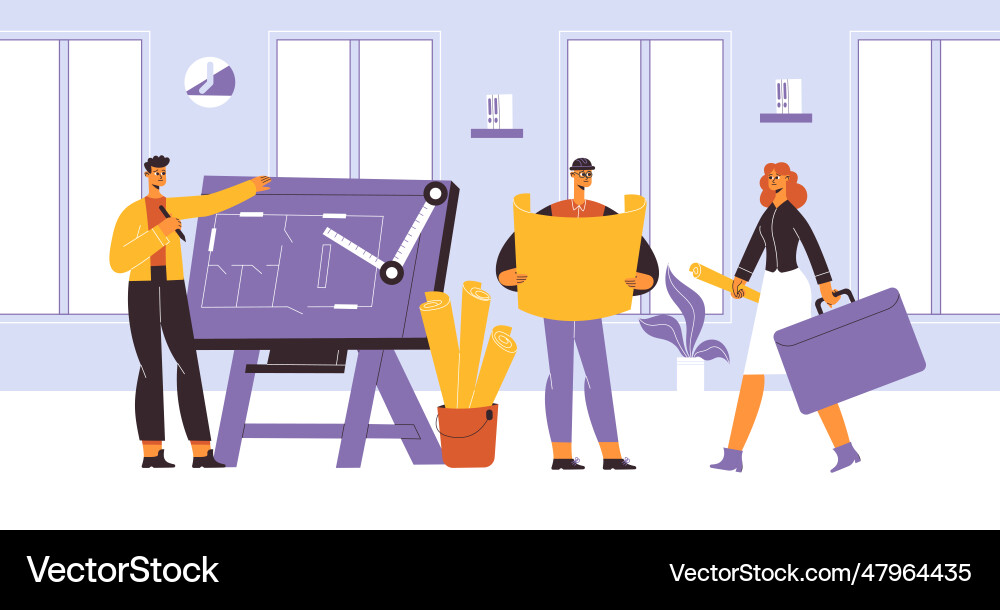 Builders engineers architects professional Vector Image