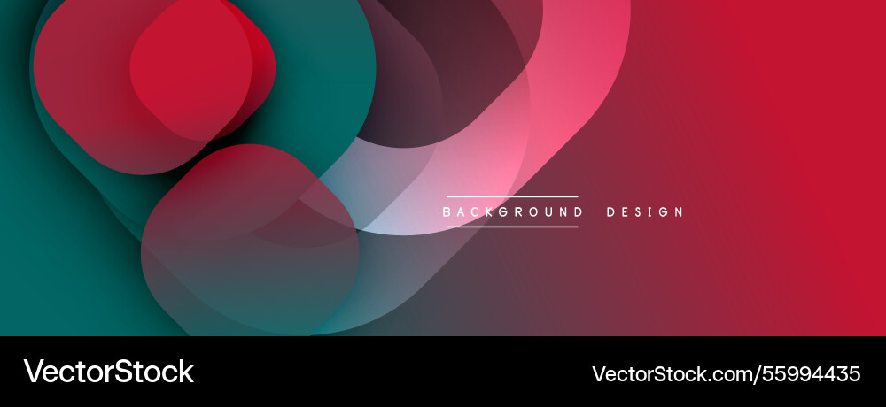 Circular abstract design with overlapping Vector Image
