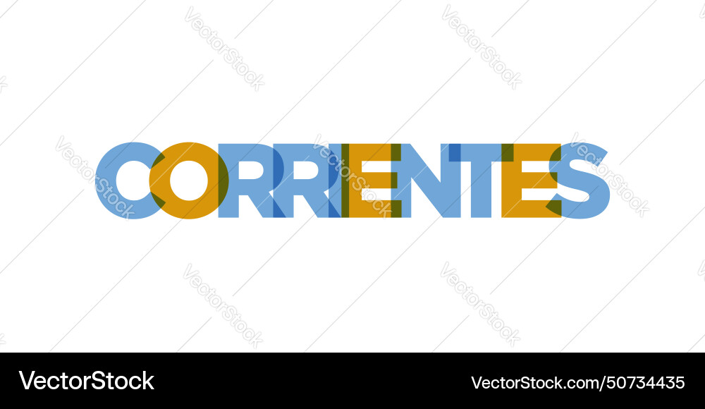 Corrientes in the argentina emblem design Vector Image