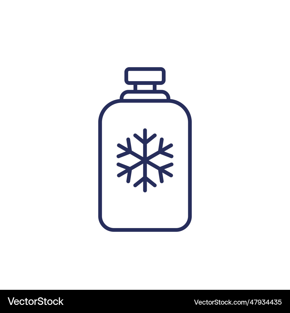 Freon refrigerant gas tank line icon Royalty Free Vector