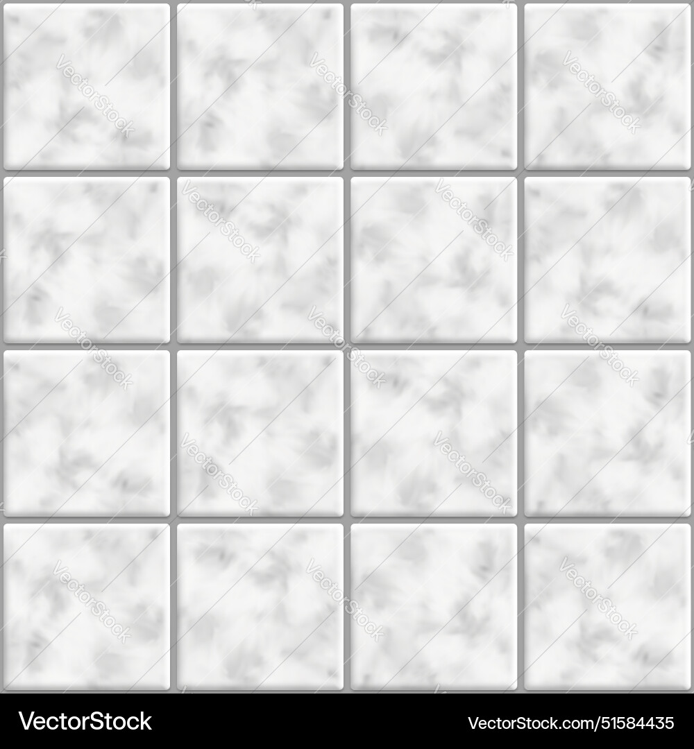 Gray tiles with marble effect seamless texture Vector Image