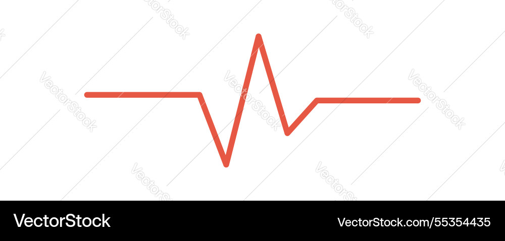 Heartbeat pulse rhythm medical graphic Royalty Free Vector
