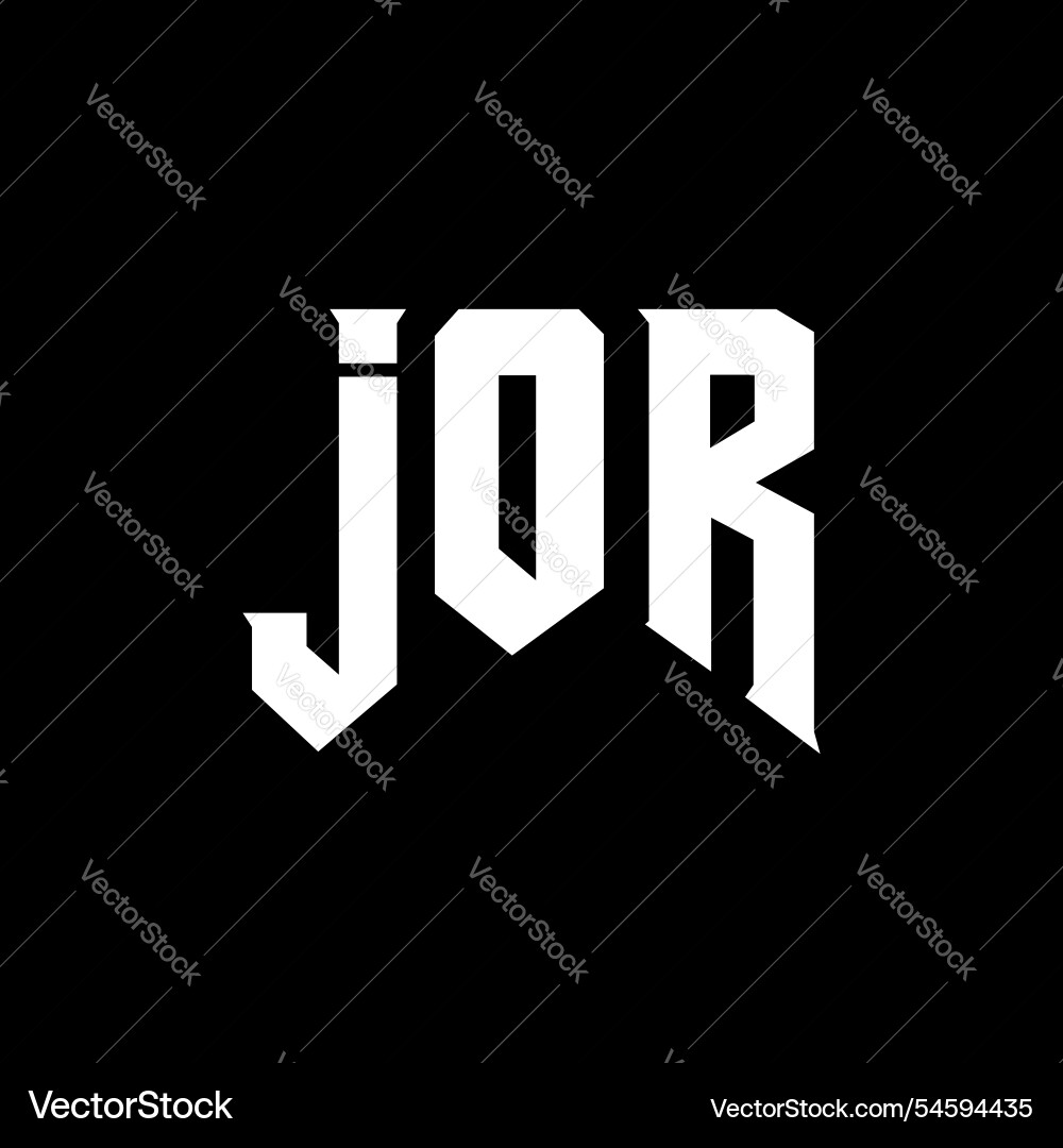 Jor letter logo design for technology company Vector Image