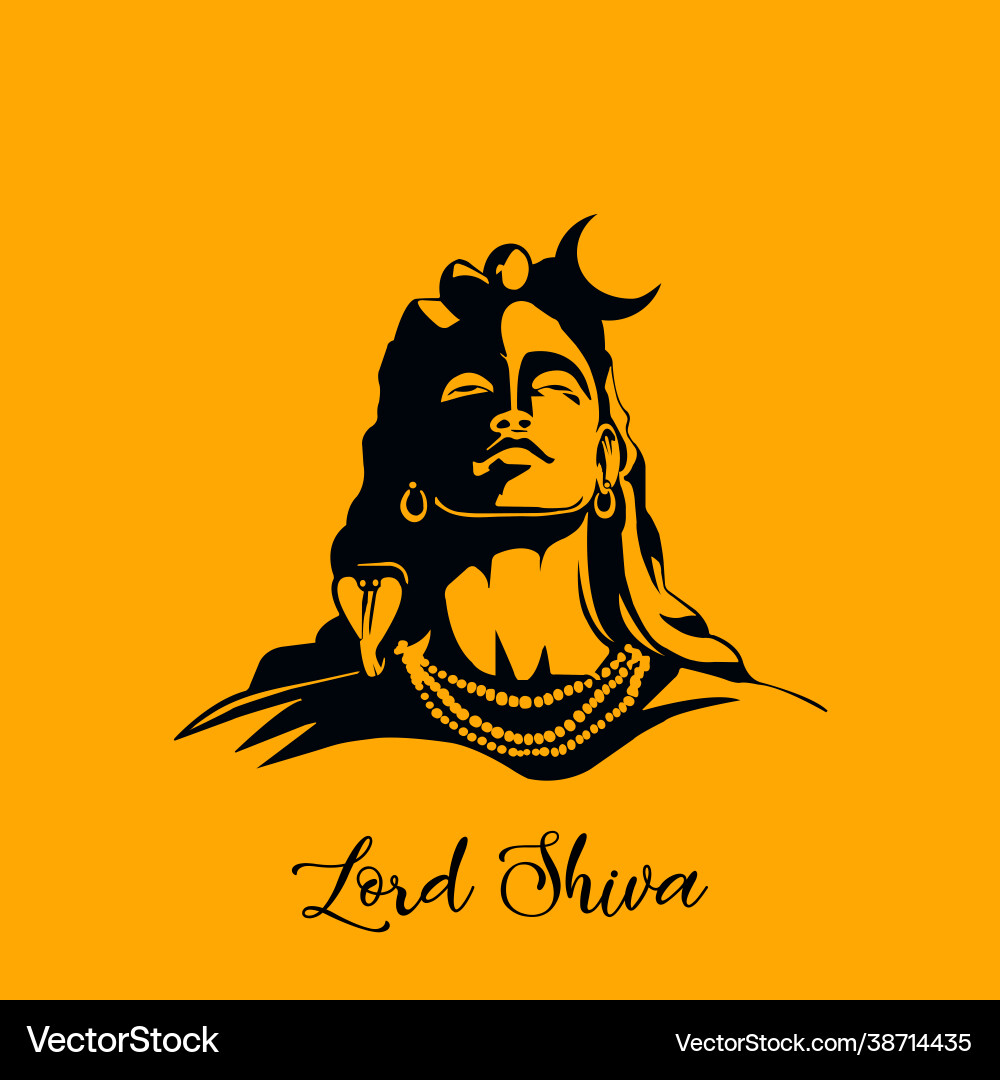 Lord shiva art design Royalty Free Vector Image