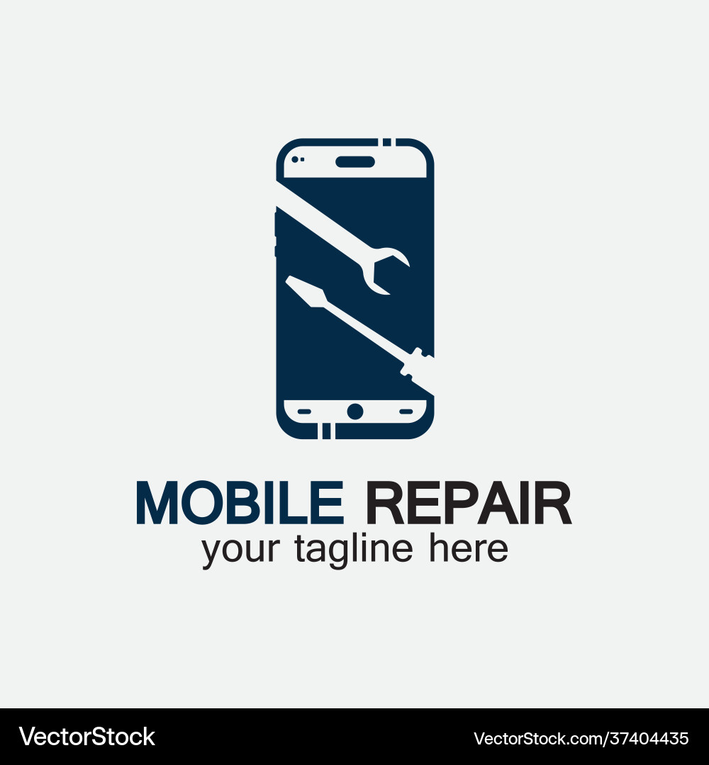 Mobile phone repair logophone service logo rhone Vector Image