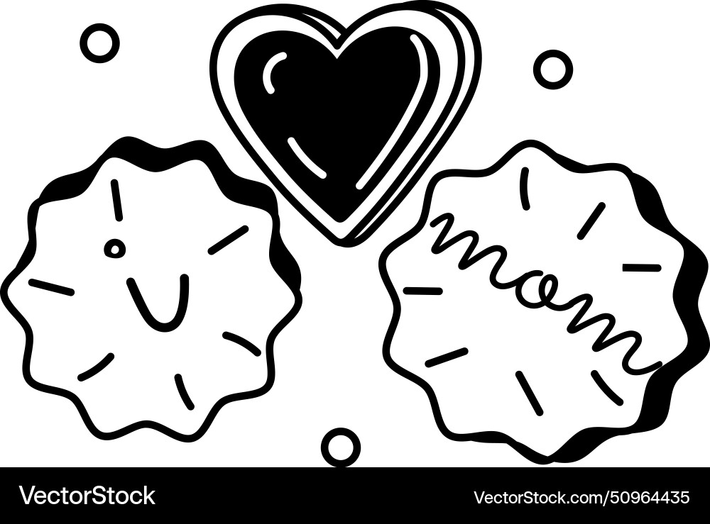 Mom cookies Royalty Free Vector Image - VectorStock