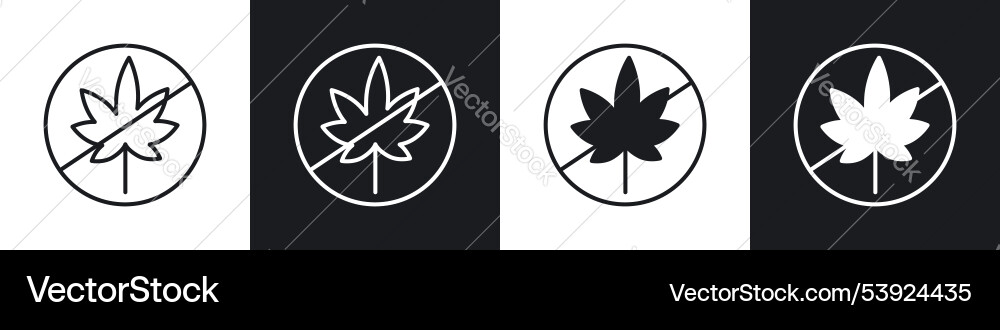 No marijuana sign Royalty Free Vector Image - VectorStock