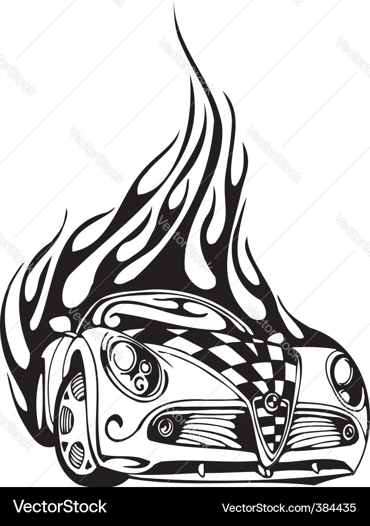 Racing Flames & Speed Royalty Free Vector Image