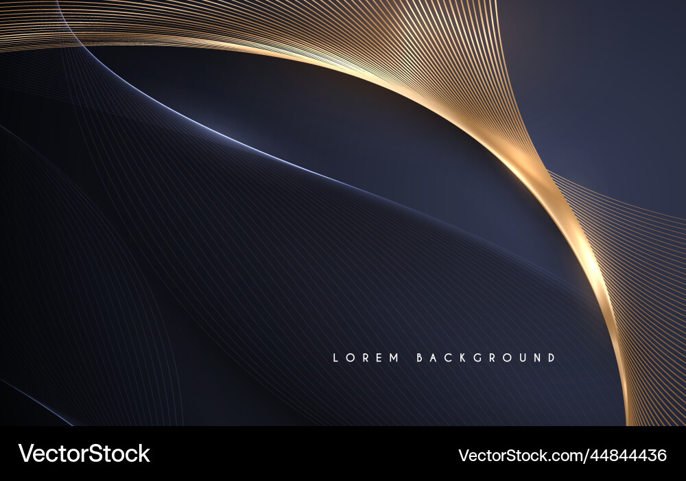 Abstract gold and blue lines background Royalty Free Vector