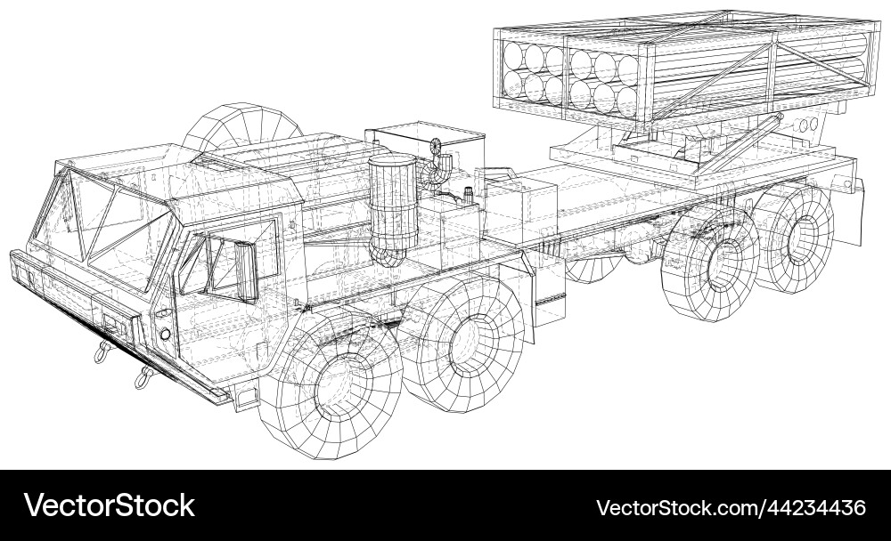 Anti-aircraft missile system rockets and shells Vector Image