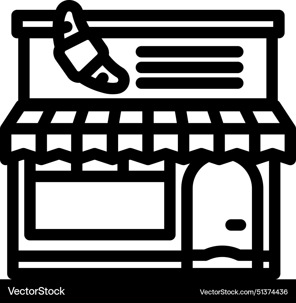 Bakery cafe street line icon Royalty Free Vector Image Bakery cafe street line icon Royalty Free Vector Image