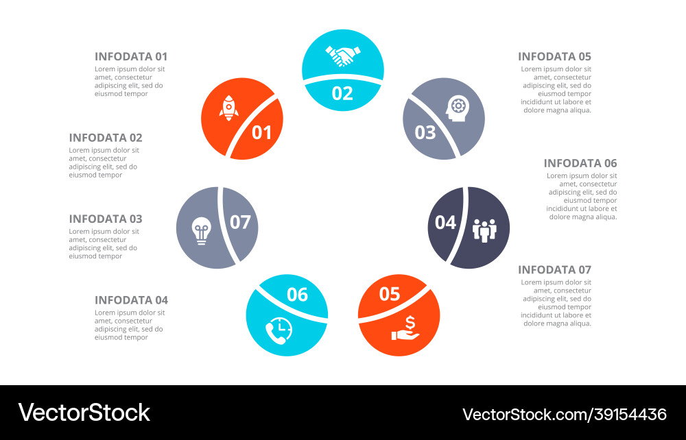 Circle element for infographic template Royalty Free Vector