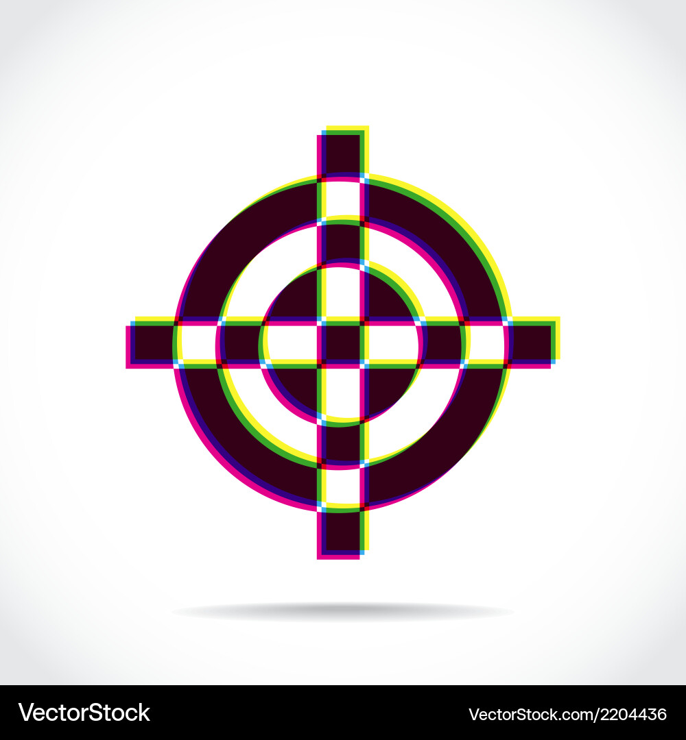Crosshair symbol Royalty Free Vector Image - VectorStock