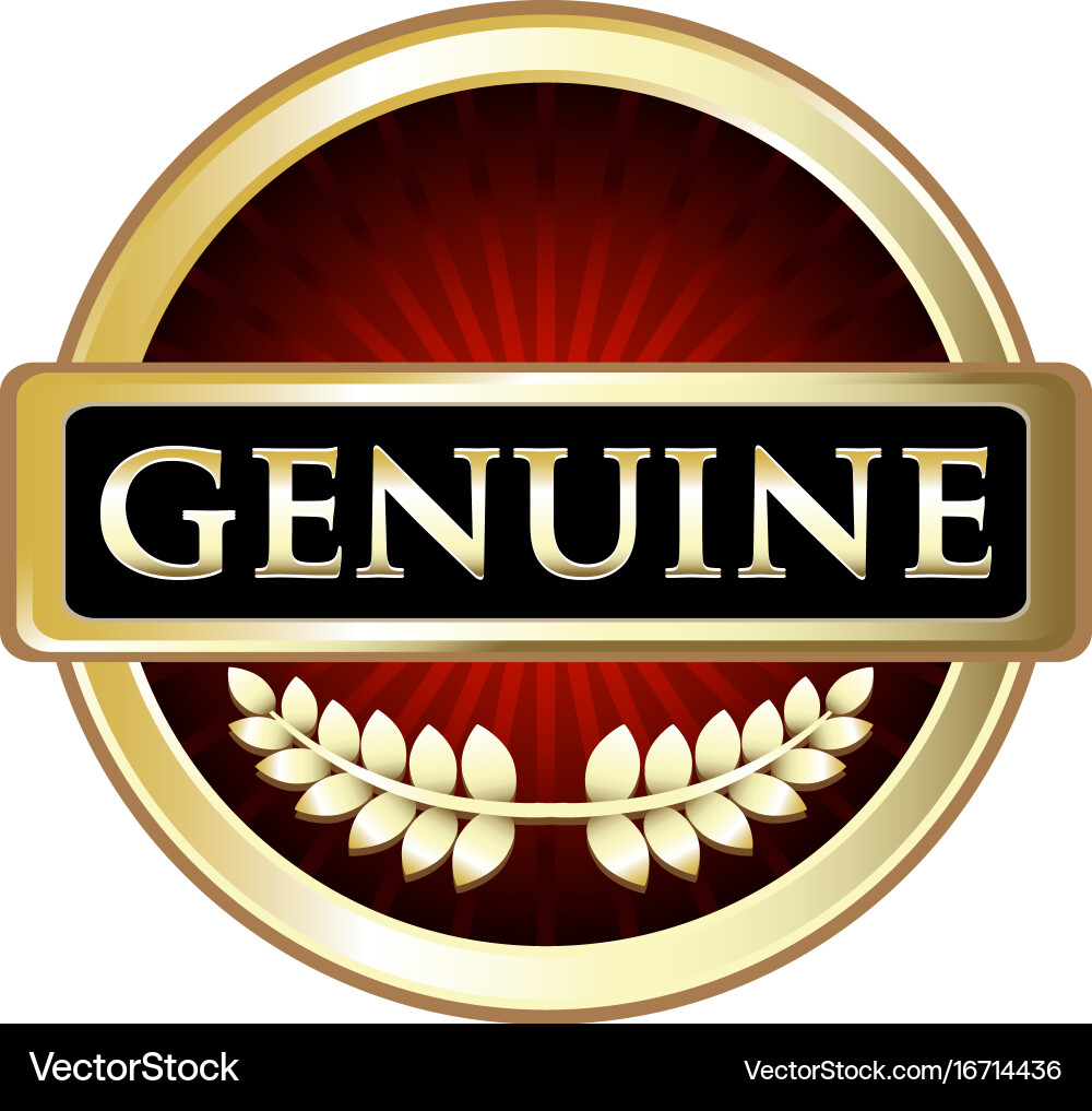 Genuine gold icon Royalty Free Vector Image - VectorStock