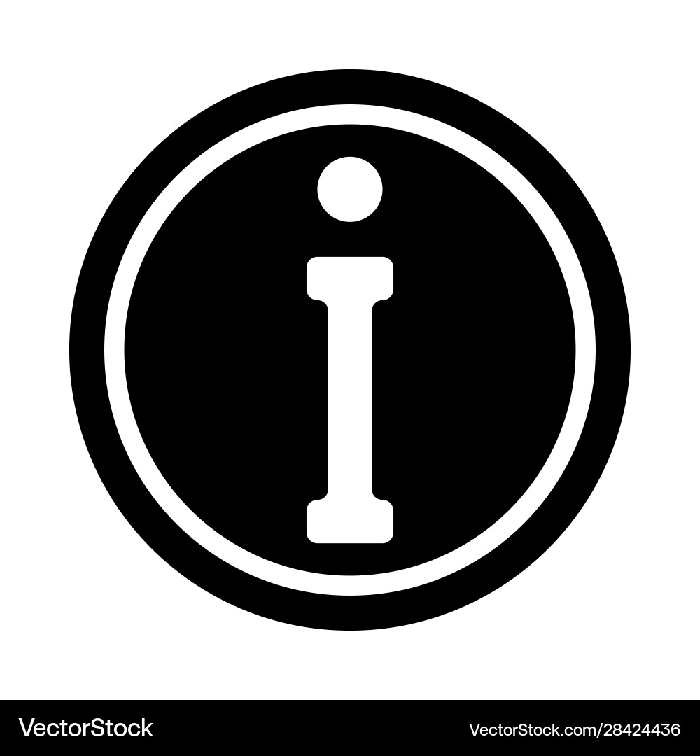 Icon logo letter i symbol sign information Vector Image