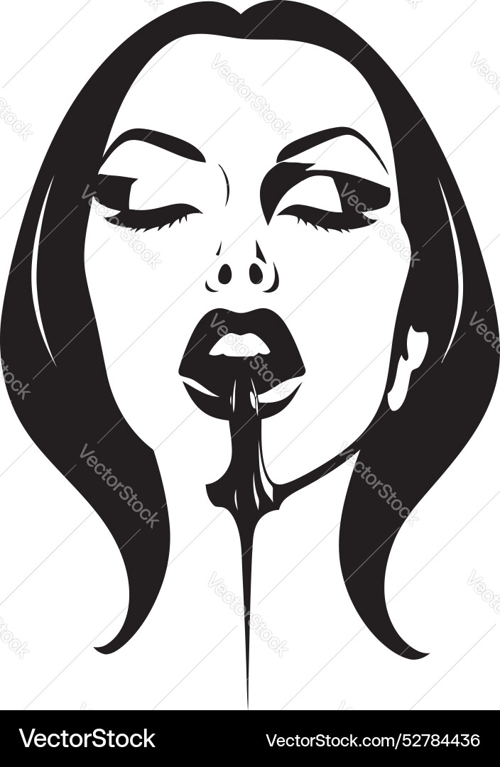 Moonlit maiden woman vampire icon graphics veiled Vector Image