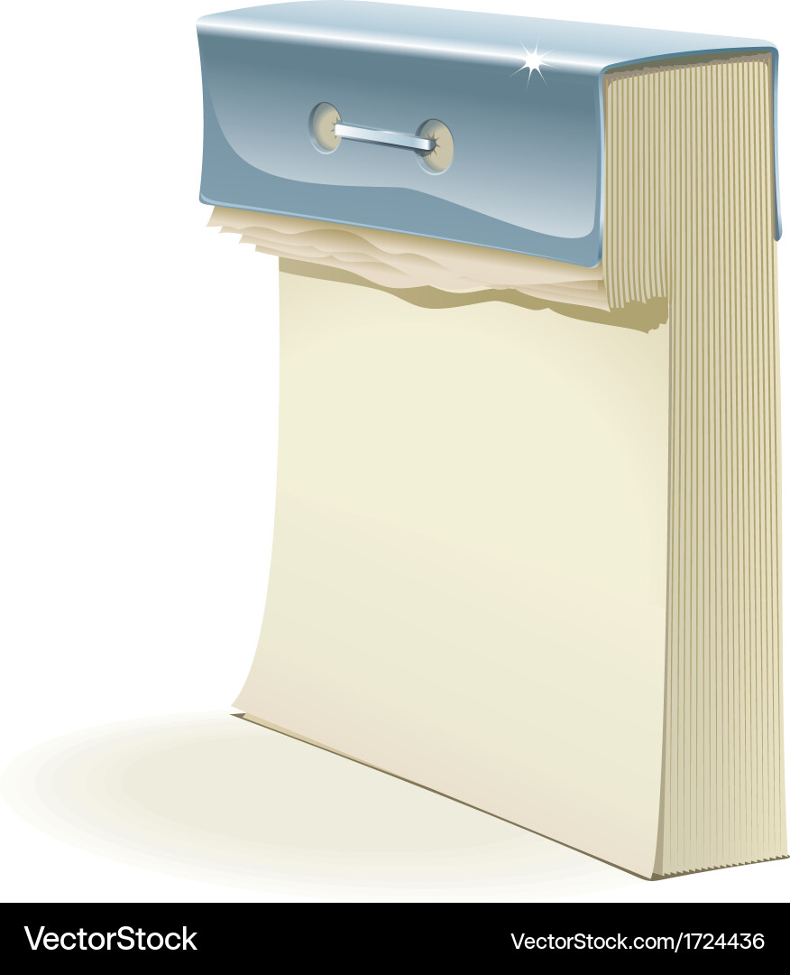 Paper tear-off calendar Royalty Free Vector Image