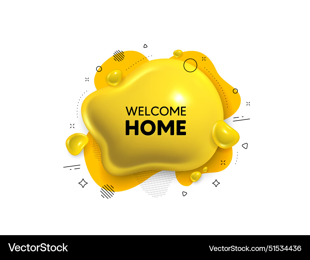 Welcome home tag invitation offer abstract Vector Image
