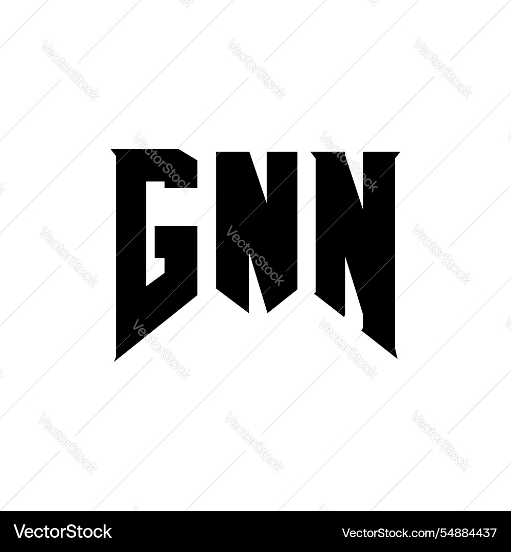 Gnn letter logo design for technology company Vector Image