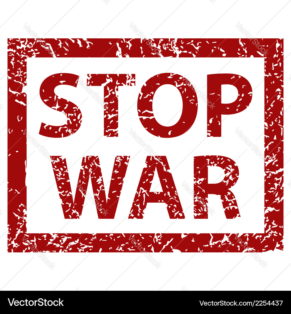 Grunge Stop War Banner Royalty Free Vector Image