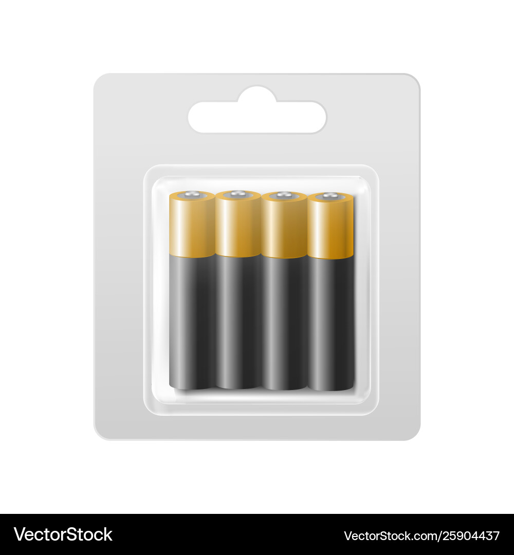 Realistic 3D Battery Pack Royalty Free Vector Image