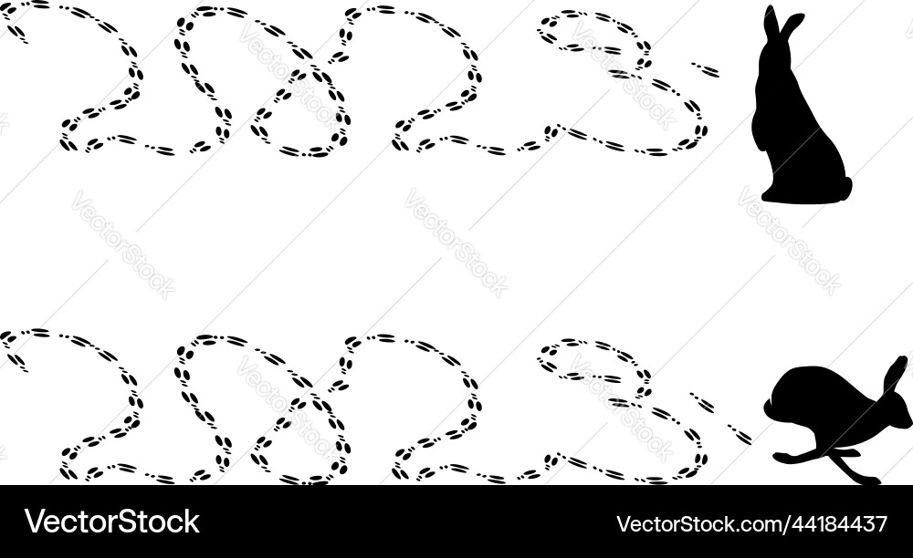 Set of rabbits tracks Royalty Free Vector Image
