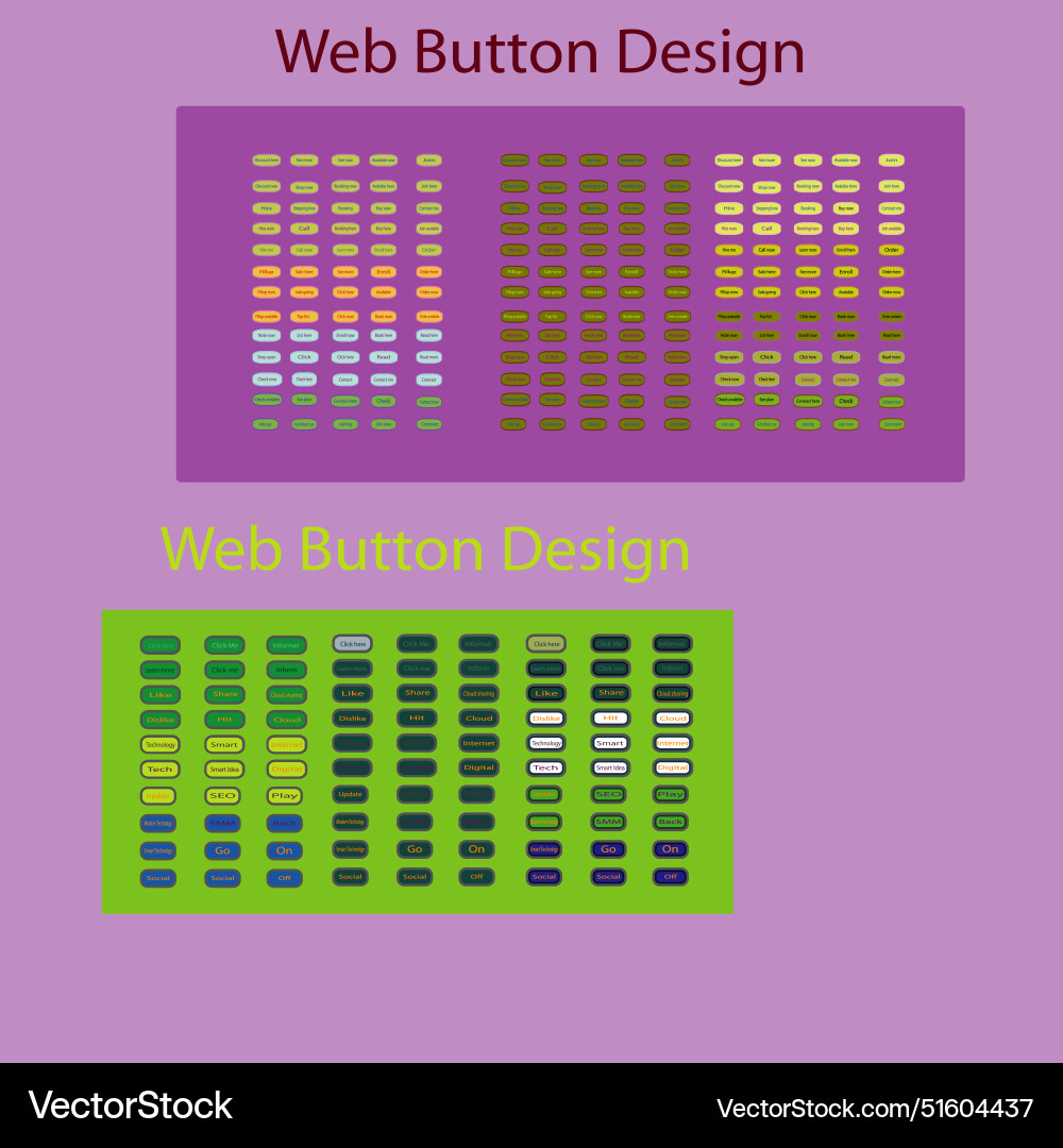 Web button design Royalty Free Vector Image - VectorStock