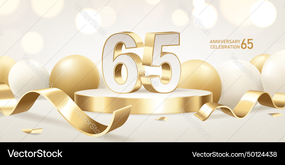65th anniversary celebration background Royalty Free Vector