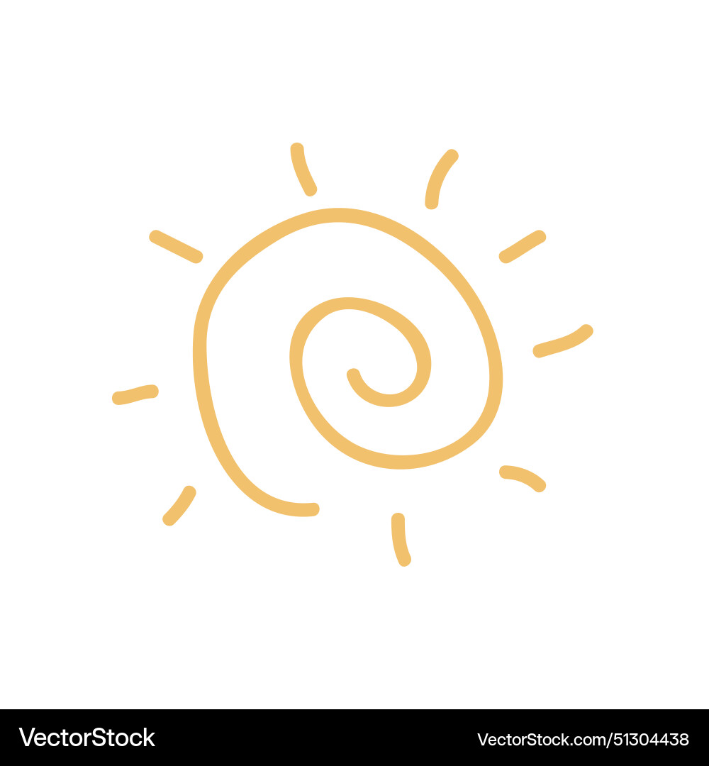 Abstract spiral sun icon sign Royalty Free Vector Image