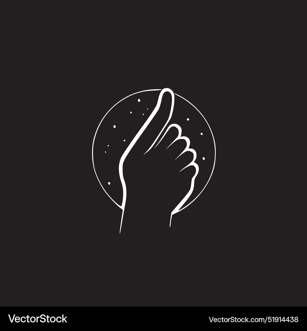 Hand - minimalist and simple silhouette Royalty Free Vector