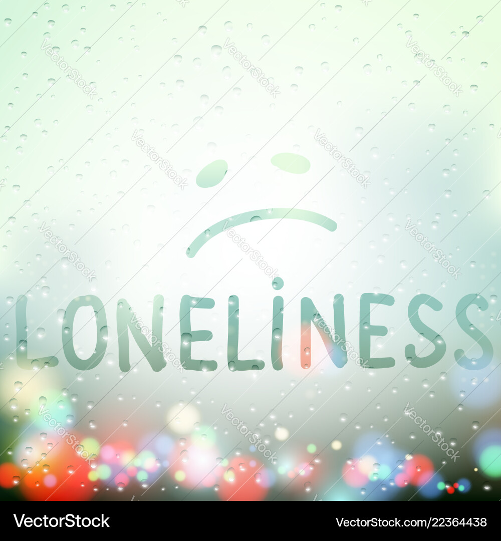 Loneliness and depression Royalty Free Vector Image