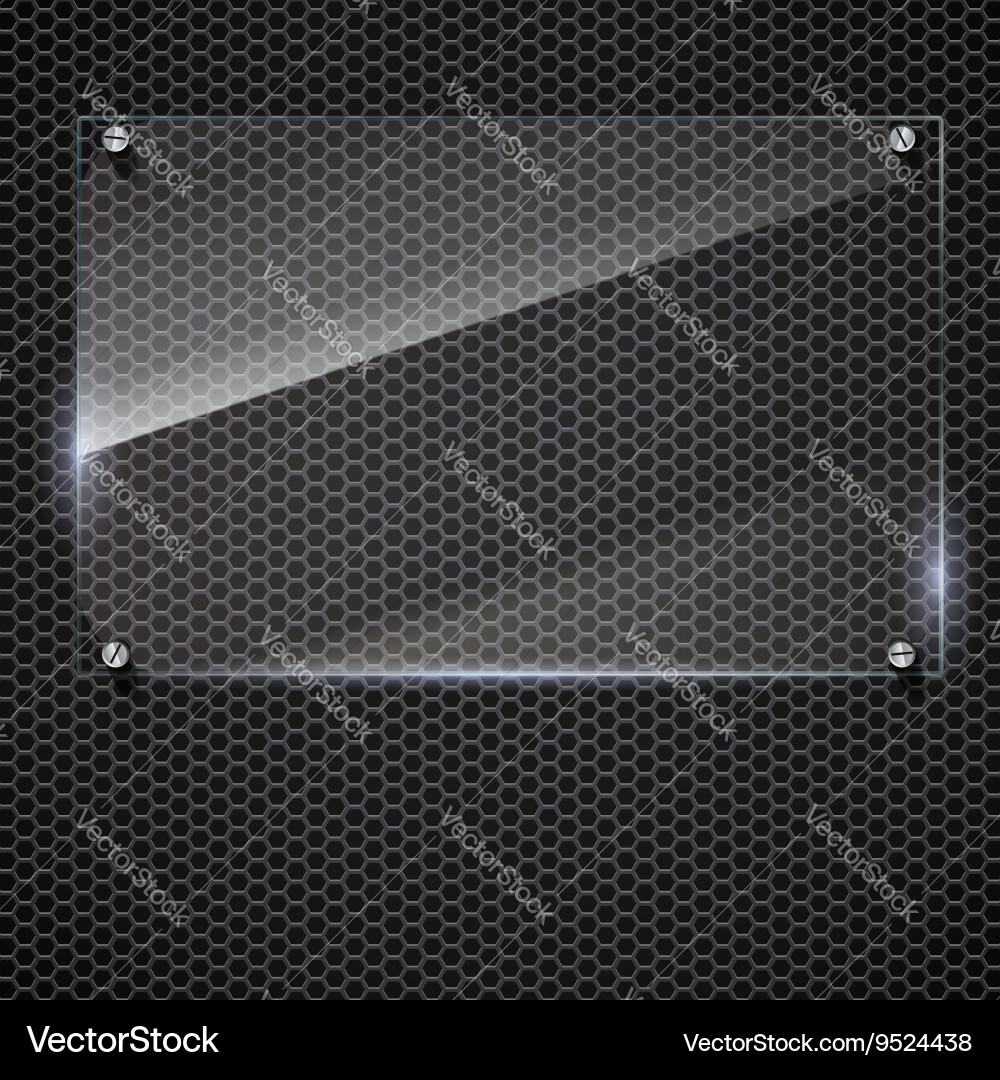 Metal Rivet Glass Panel Royalty Free Vector Image