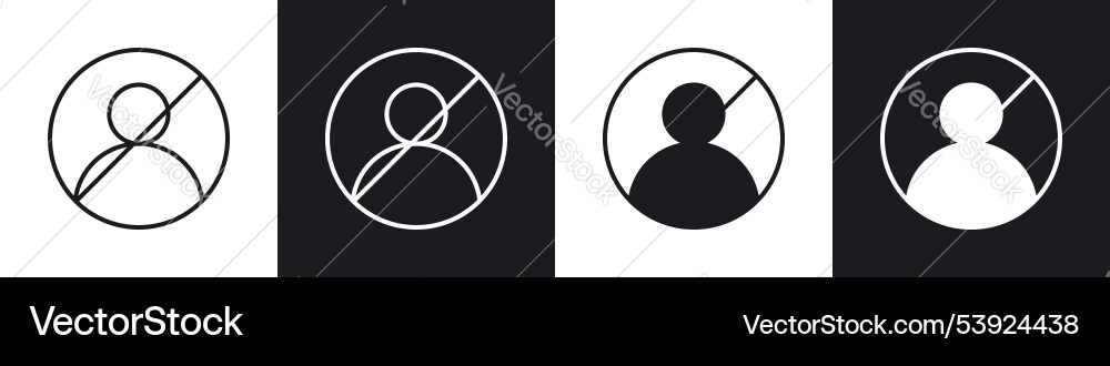 No account sign Royalty Free Vector Image - VectorStock