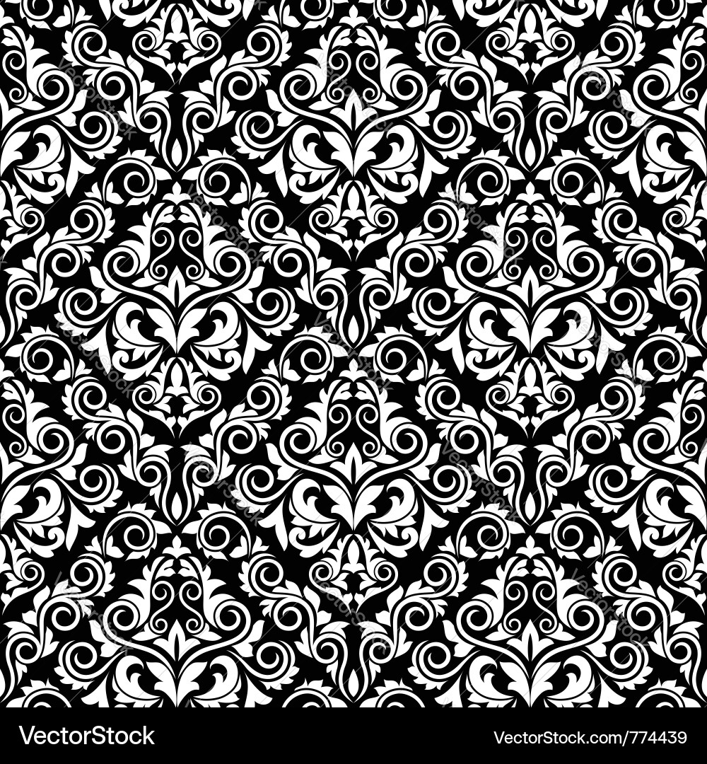 Floral damask seamless pattern Royalty Free Vector Image