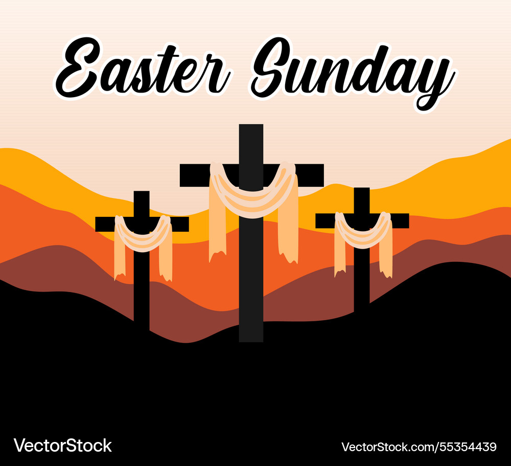 Happy easter sunday to all christians Royalty Free Vector