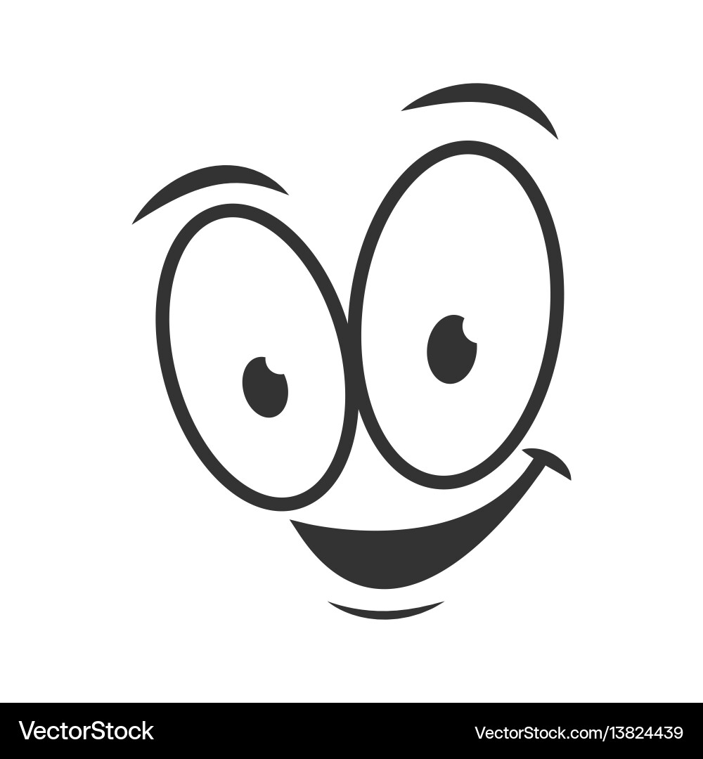 Happy Emotion Icon Logo Design einfach freudig Vektorbild