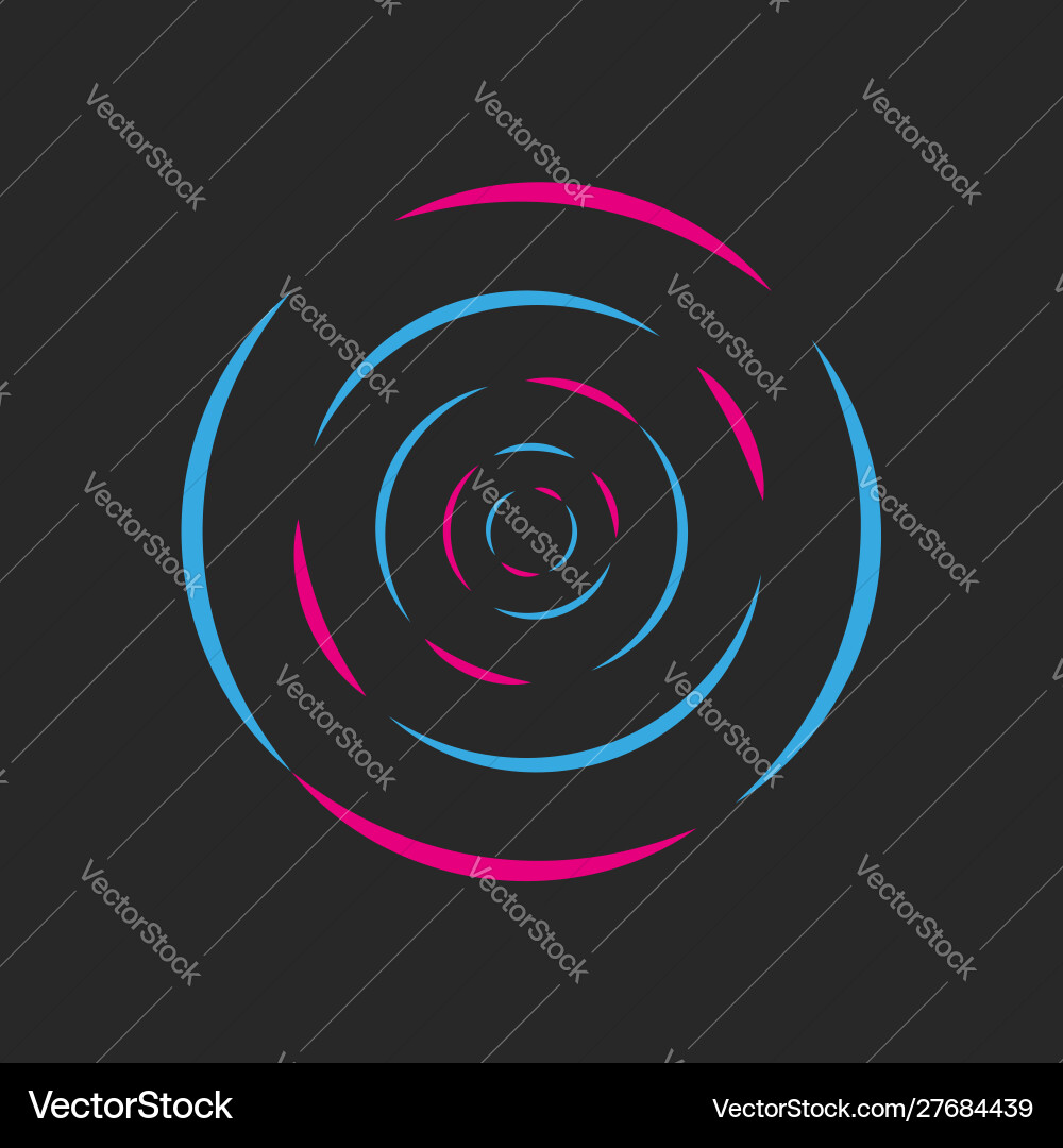 Neon Sound Waves Logo Royalty Free Vector Image