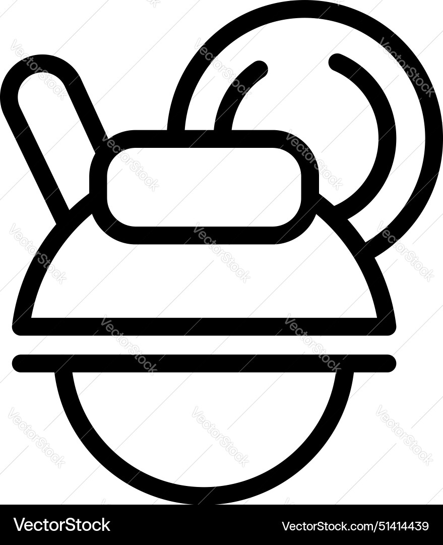 Outline drawing of a baby pacifier Royalty Free Vector Image
