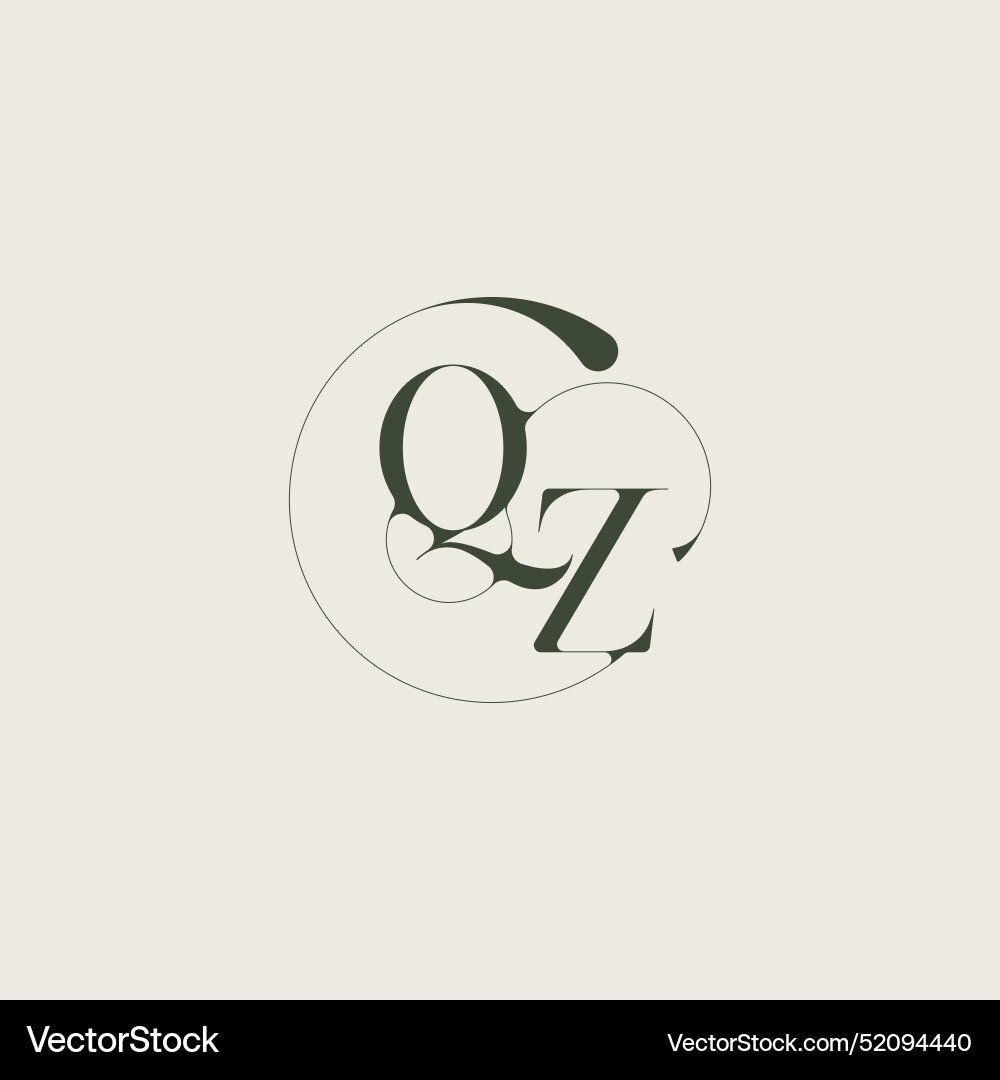 Beautiful monogram initial elegant line concept Vector Image