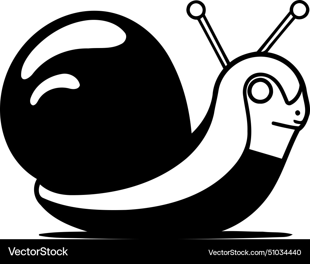 Cartoon snail isolated on white background Vector Image