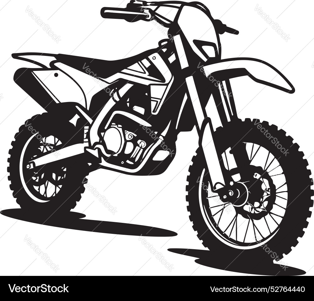 Enduro excitement logo featuring dirt bike Vector Image