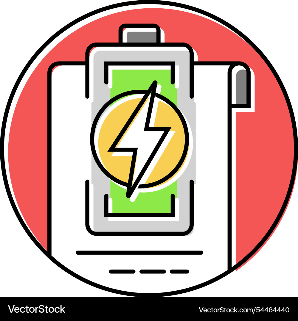 Energy conservation programs color icon Royalty Free Vector