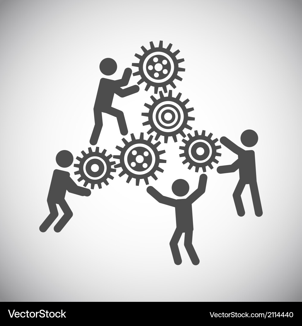 Gear teamwork concept Royalty Free Vector Image