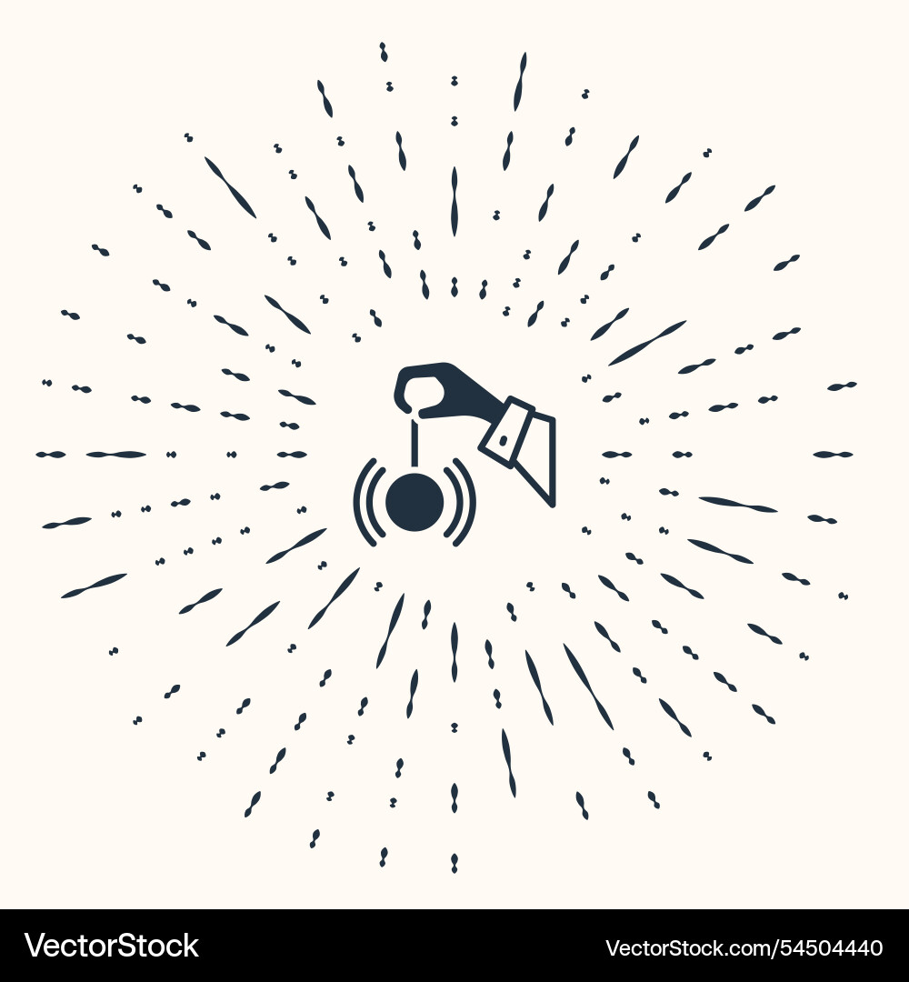 Grey hypnosis icon isolated on beige background Vector Image