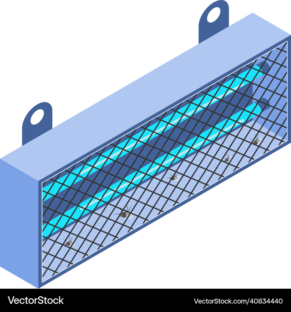 Lamp killing insects composition Royalty Free Vector Image