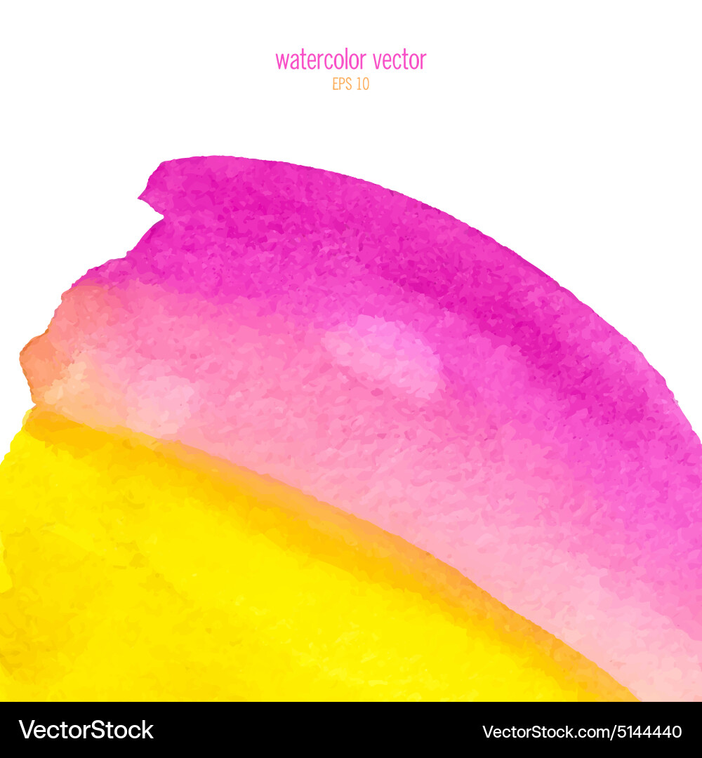 Pink and yellow watercolor squarer background Vector Image