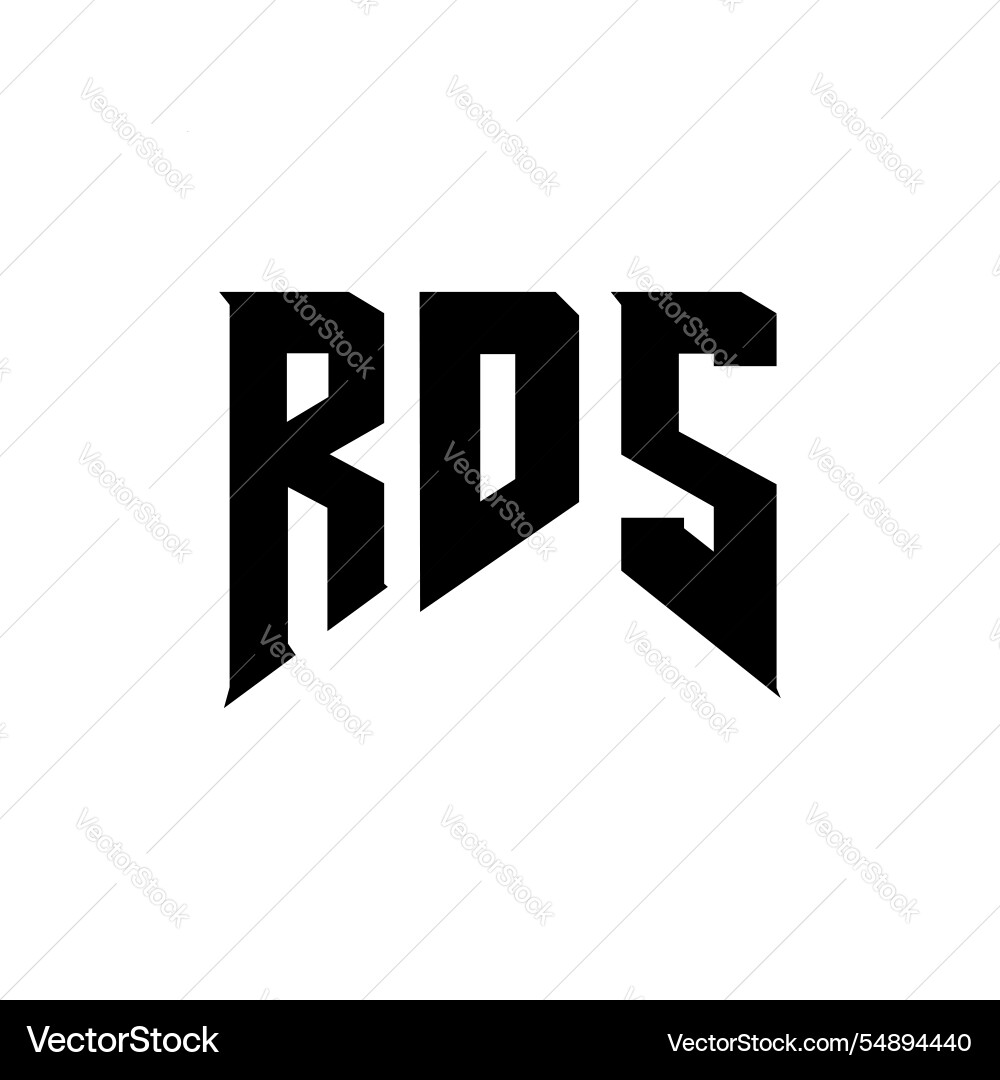Rds letter logo design for technology company Vector Image