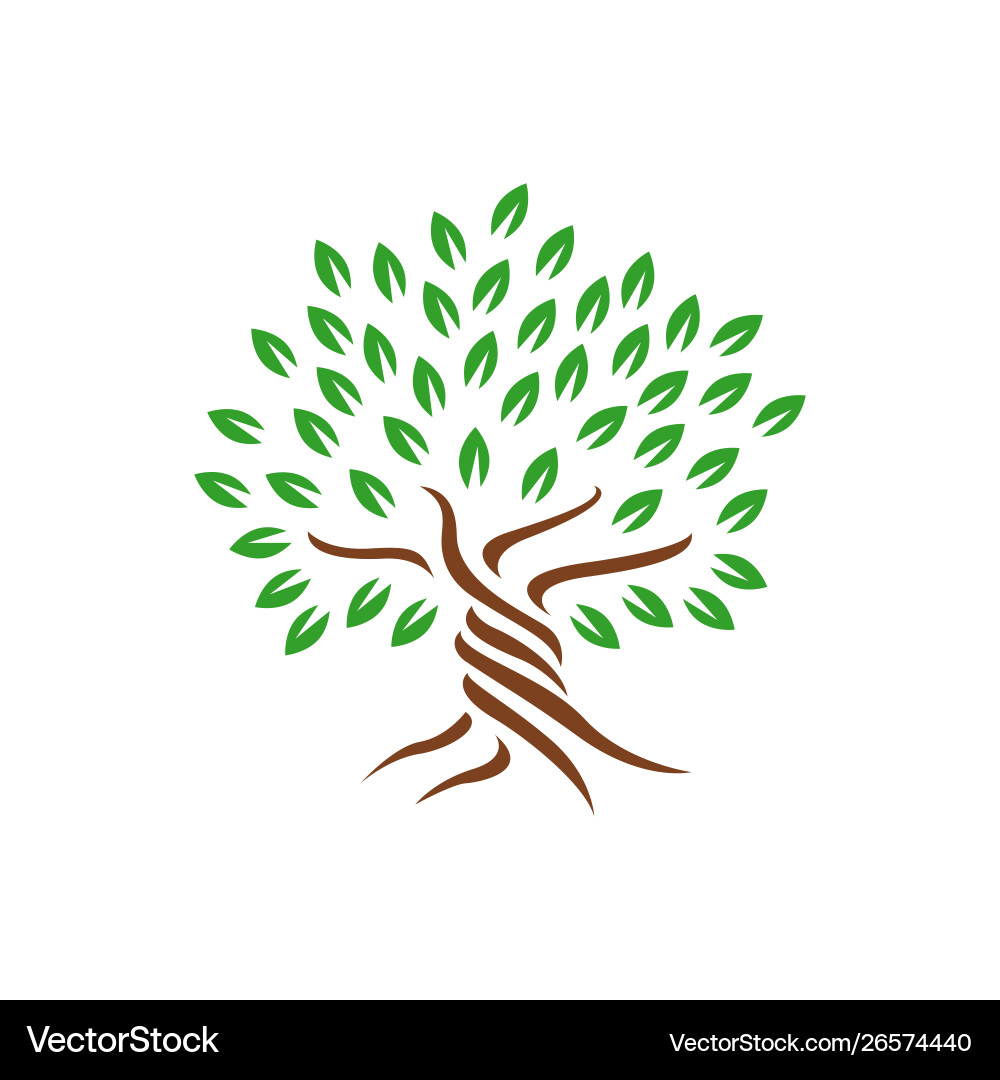 Simple silhouette tree logo graphics Royalty Free Vector