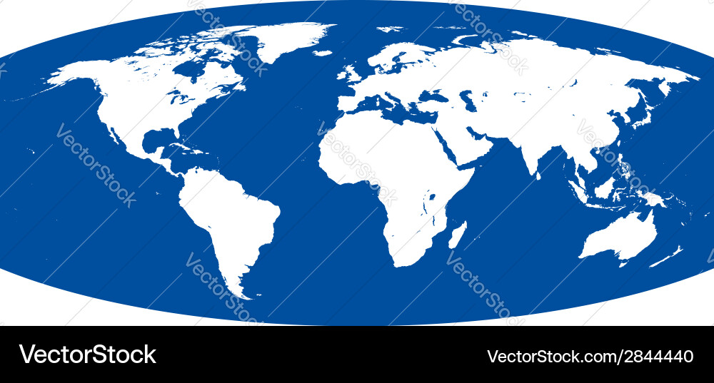Spherical world map Royalty Free Vector Image - VectorStock