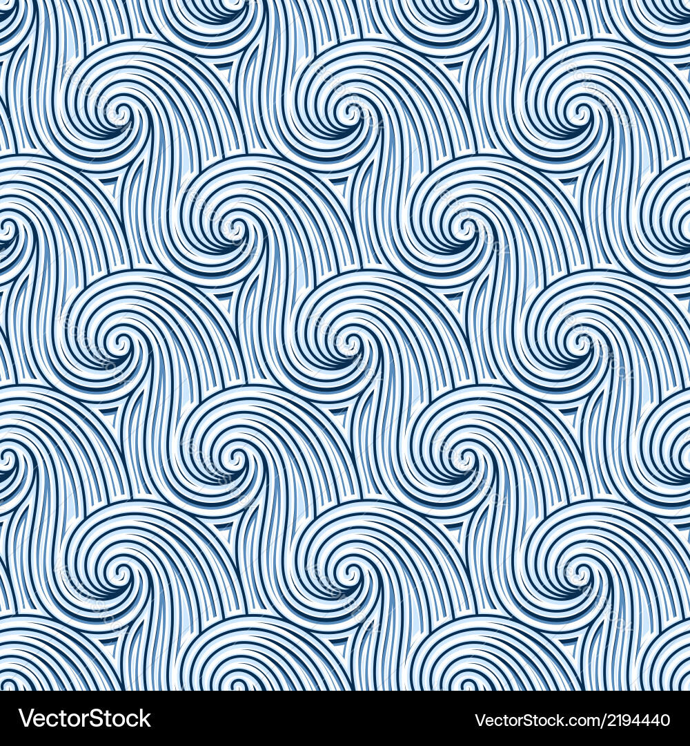 Swirly waves pattern Royalty Free Vector Image